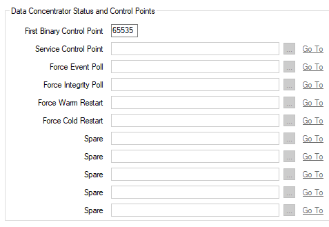 DNP3 SCADAPack Driver Guide - Configure the Data Concentrator Status and Control Points ...